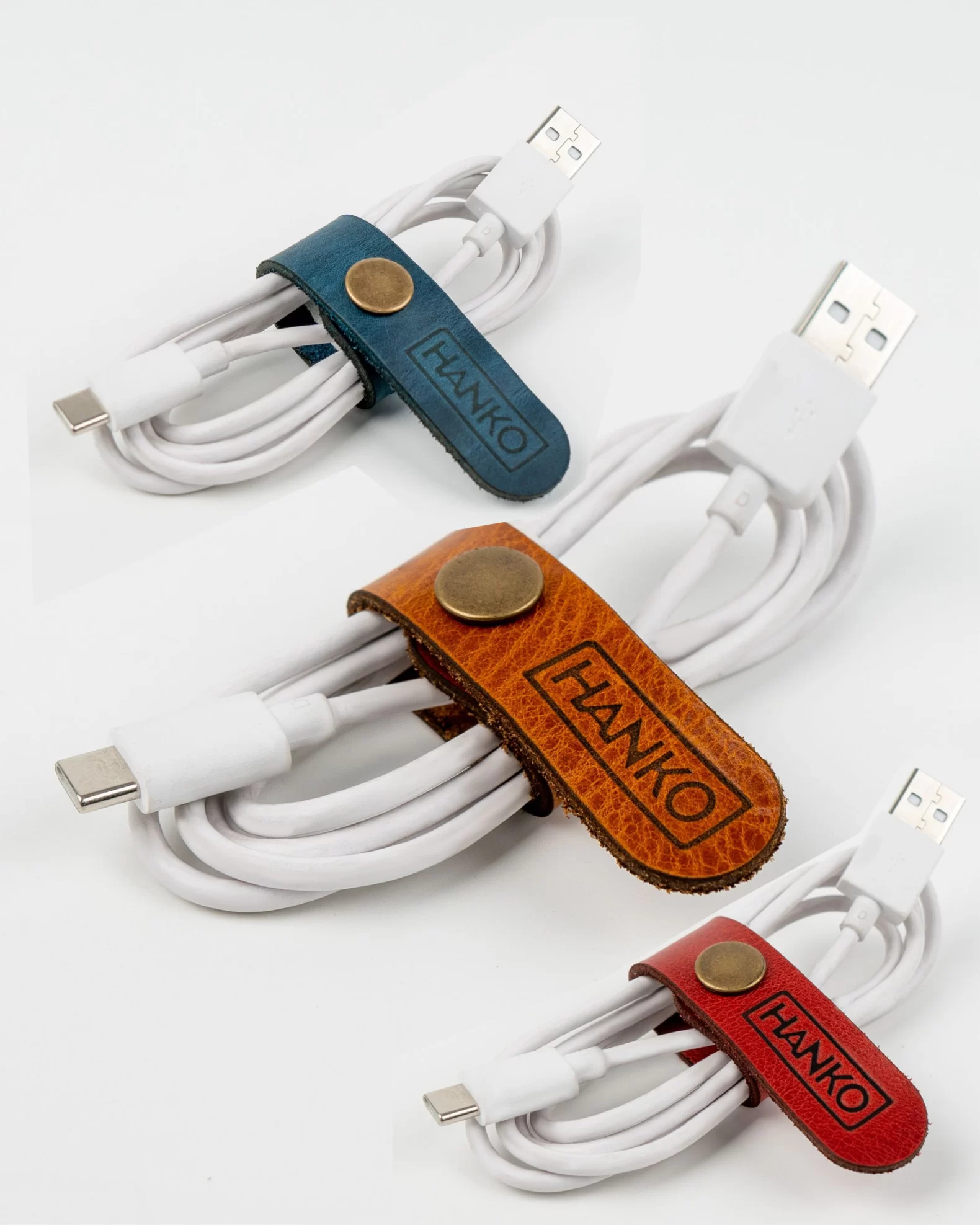 Kit Atrapa Cables en Cuero Pack X3 – Hanko